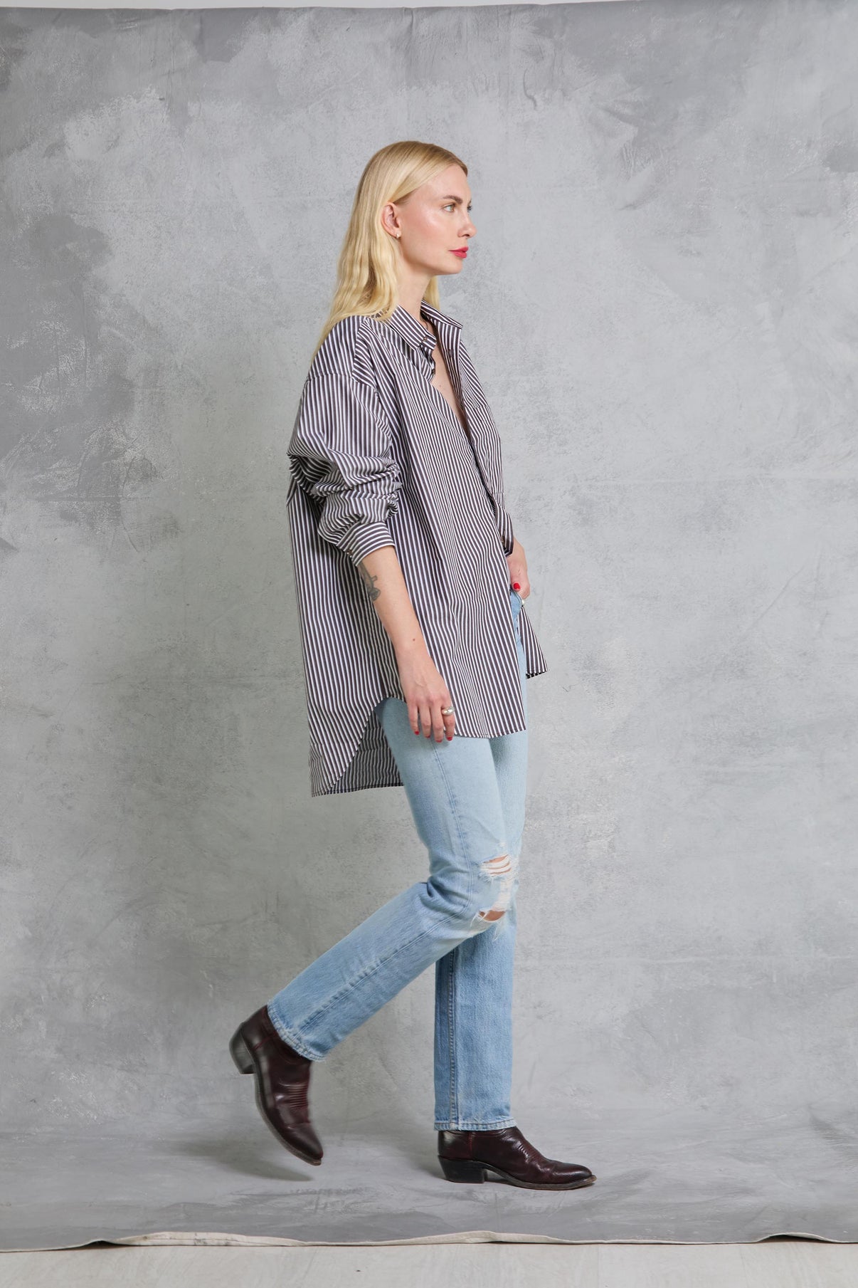 Repeat Shirt in Cocoa Stripe – MAMÈNE