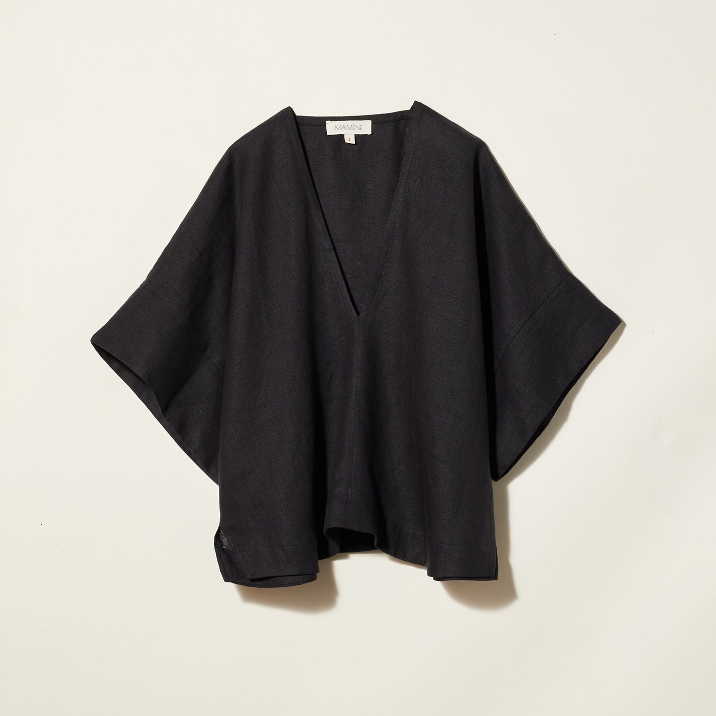 Linen Throw-on Top - Black – MAMÈNE